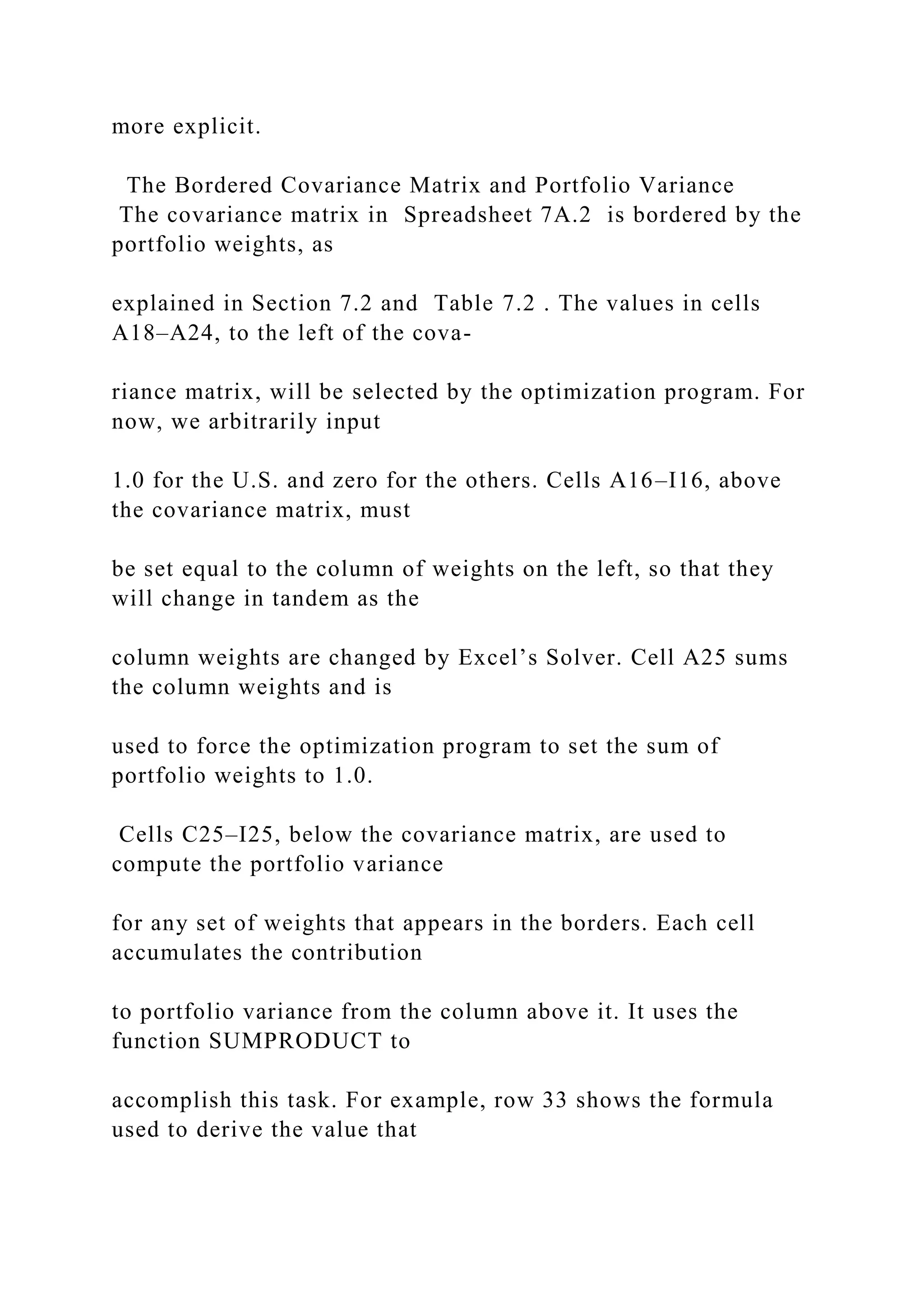 APPENDIX A A Spreadsheet Model for Efficient Diversificatio.docx