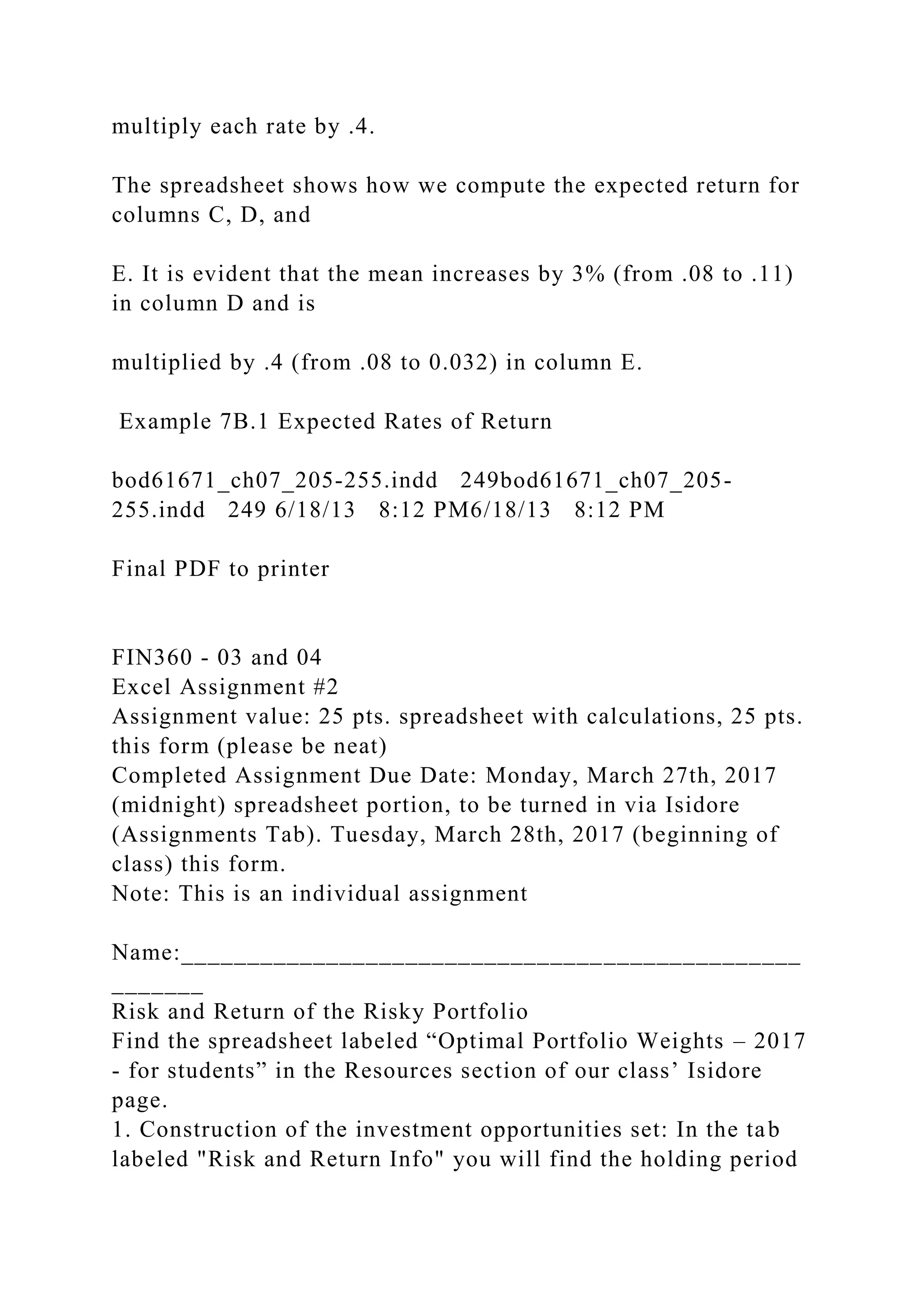 APPENDIX A A Spreadsheet Model for Efficient Diversificatio.docx