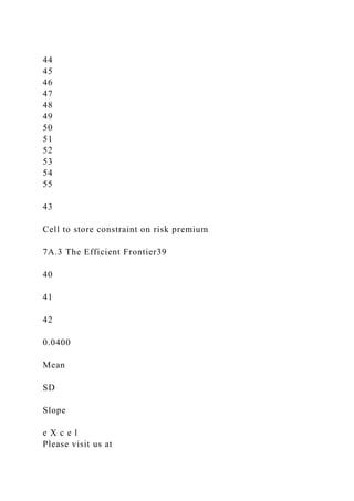 APPENDIX A A Spreadsheet Model for Efficient Diversificatio.docx