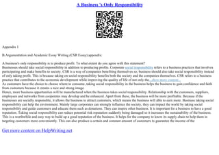 Appendix A Case Study | PDF