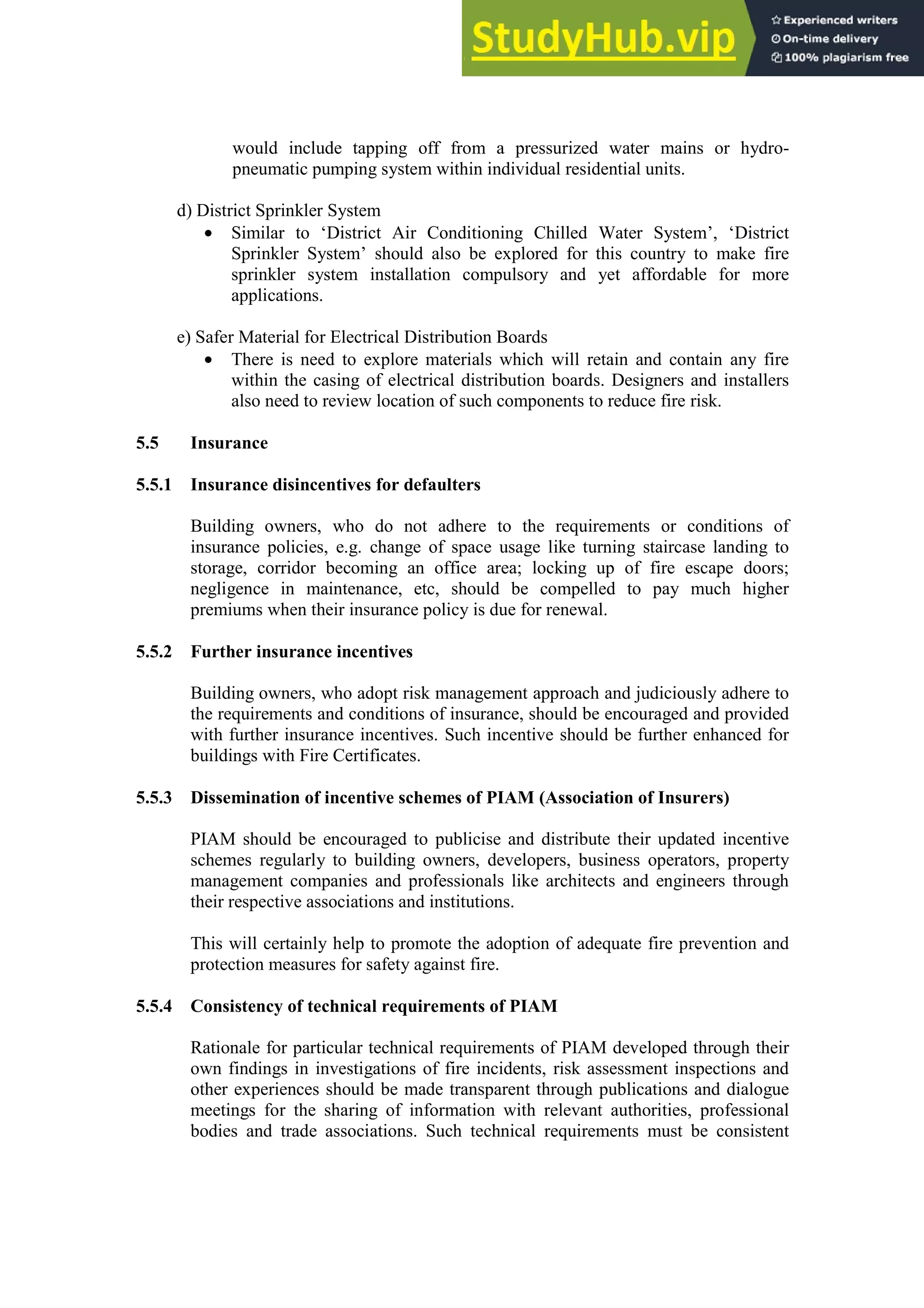 Appendix A POSITION PAPER ON SAFETY AGAINST FIRE IN BUILDINGS CONTENTS ...