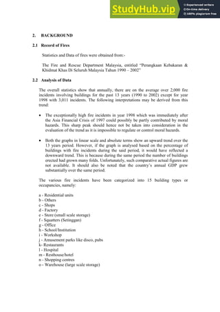 Appendix A POSITION PAPER ON SAFETY AGAINST FIRE IN BUILDINGS CONTENTS ...