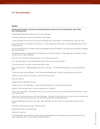 Appendix b -"Illustrative texts" of Common Core | PDF