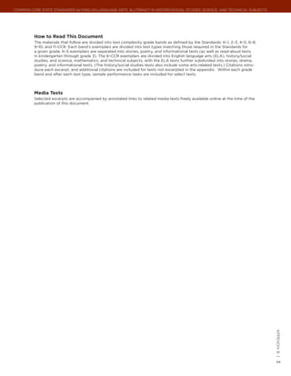 Appendix b -"Illustrative texts" of Common Core | PDF