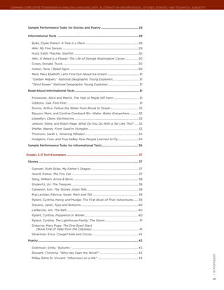 Appendix b -"Illustrative texts" of Common Core | PDF