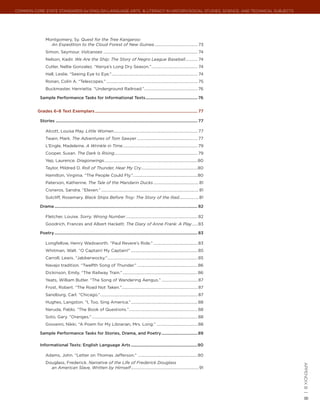 Appendix b -"Illustrative texts" of Common Core | PDF
