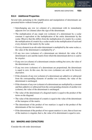 Appendix B Matrices And Determinants | PDF