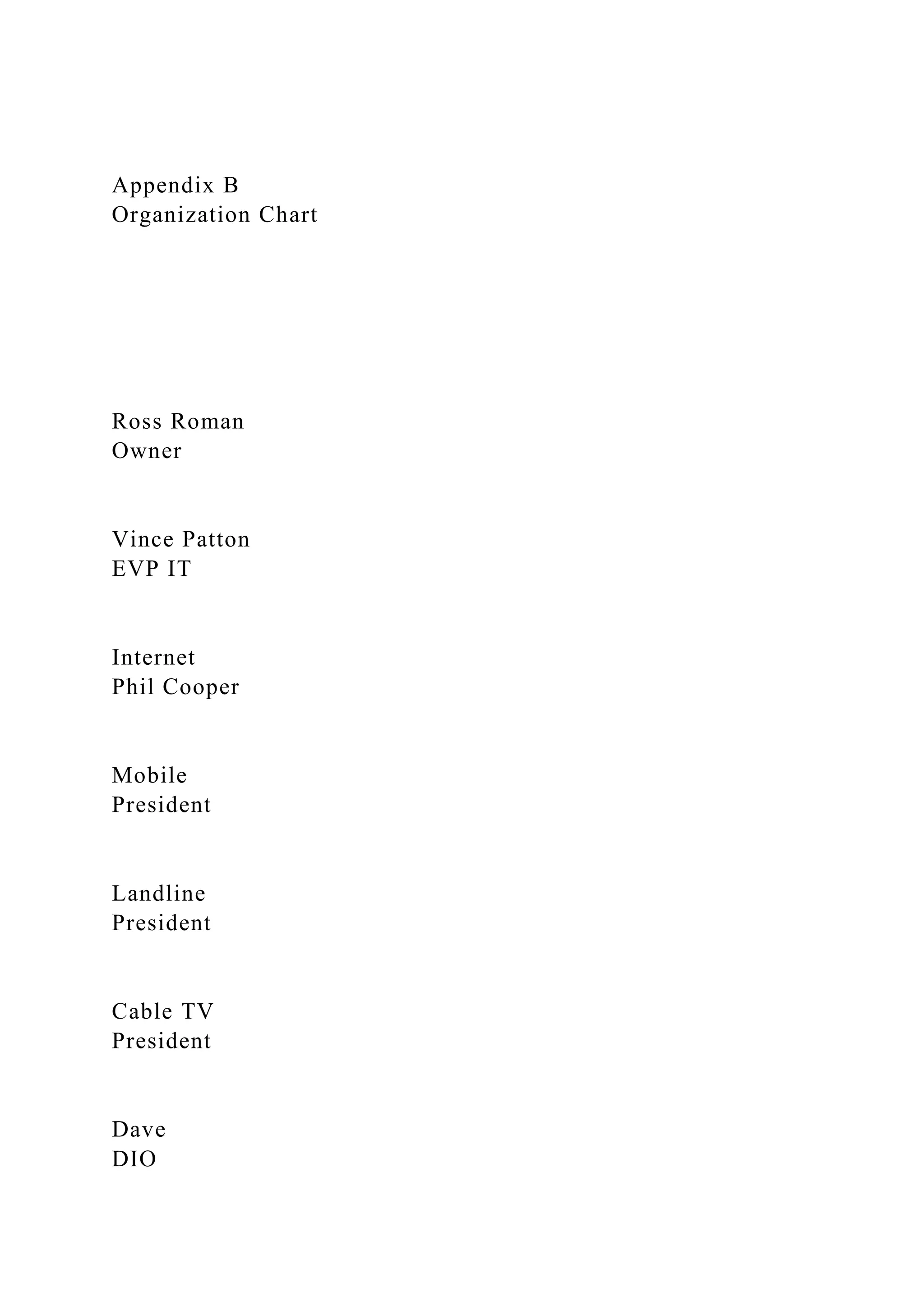 Appendix BOrganization ChartRoss RomanOwner.docx