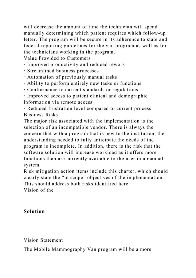 Appendix B Sample Project Charter · Information Systems· Mobi.docx ...