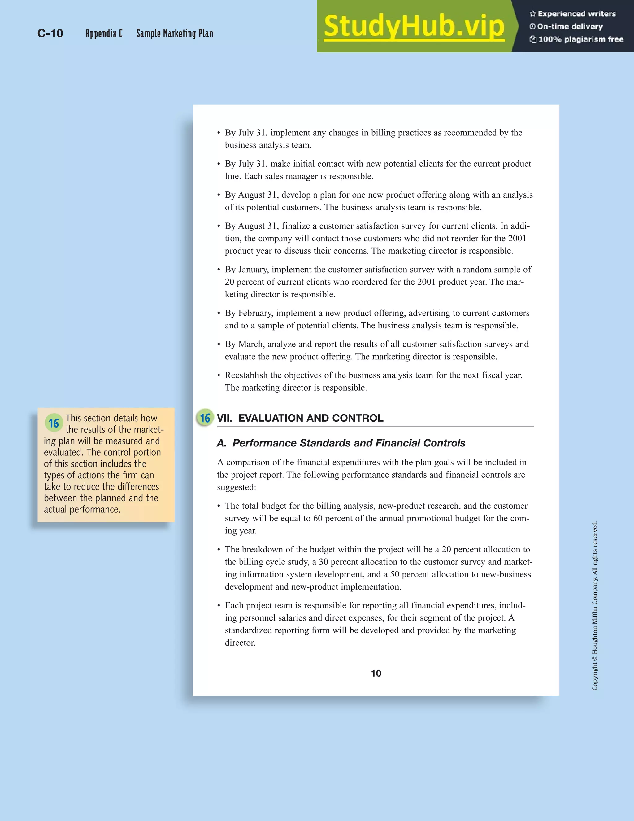 Appendix C Sample Marketing Plan APPENDIX C Sample Marketing Plan.pdf