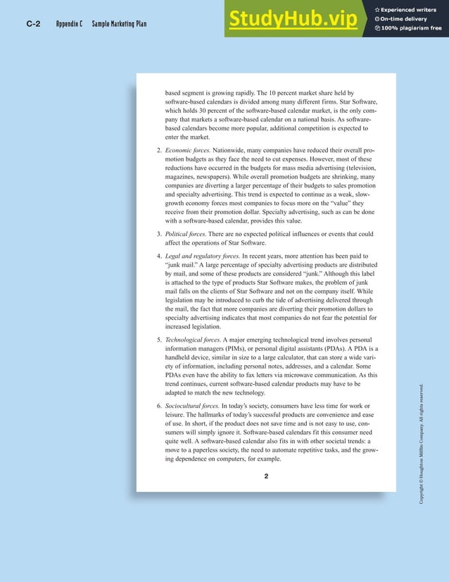 Appendix C Sample Marketing Plan APPENDIX C Sample Marketing Plan.pdf