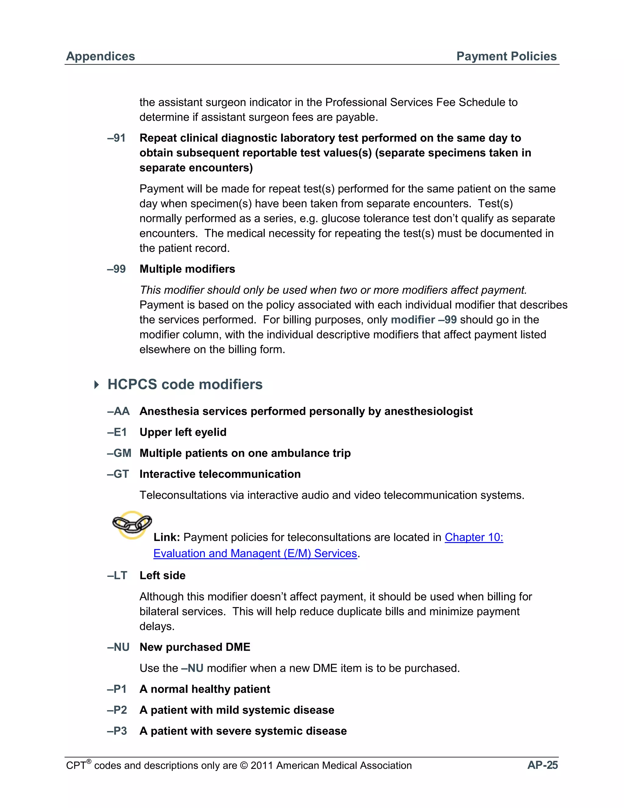 Appendix e modifiers | PDF