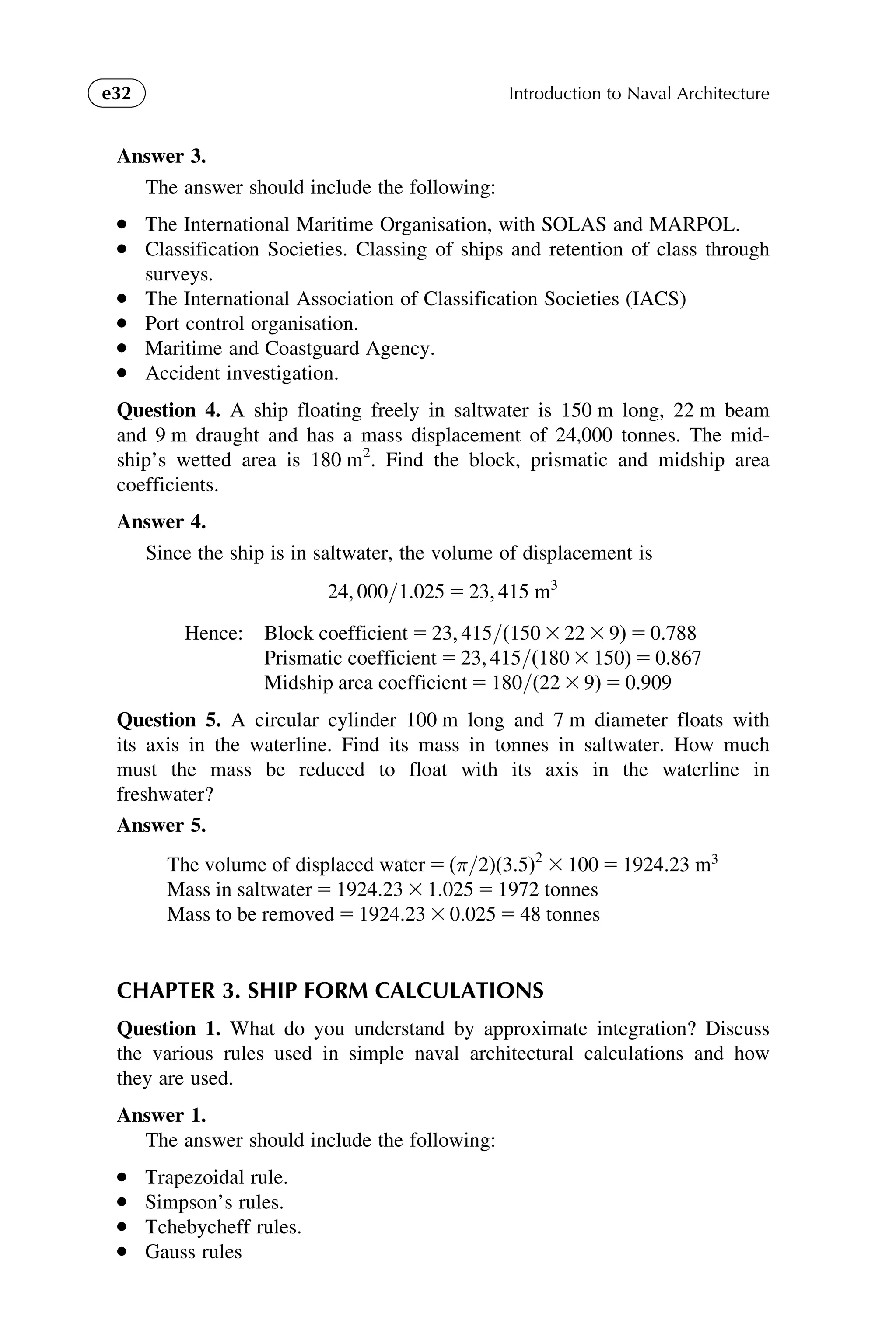 Introduction to Naval Architecture questions_and_answers. | PDF