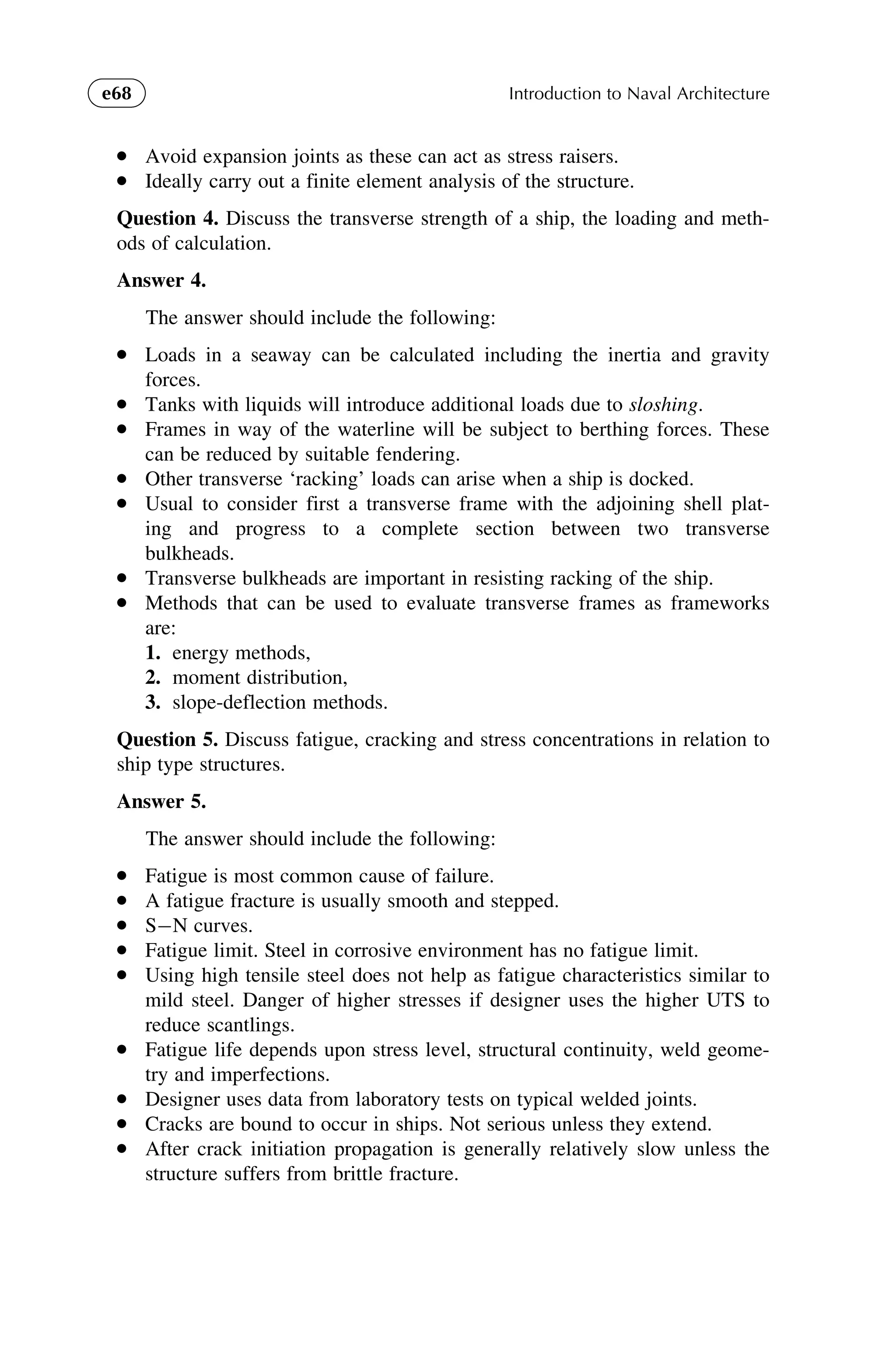 Introduction to Naval Architecture questions_and_answers. | PDF