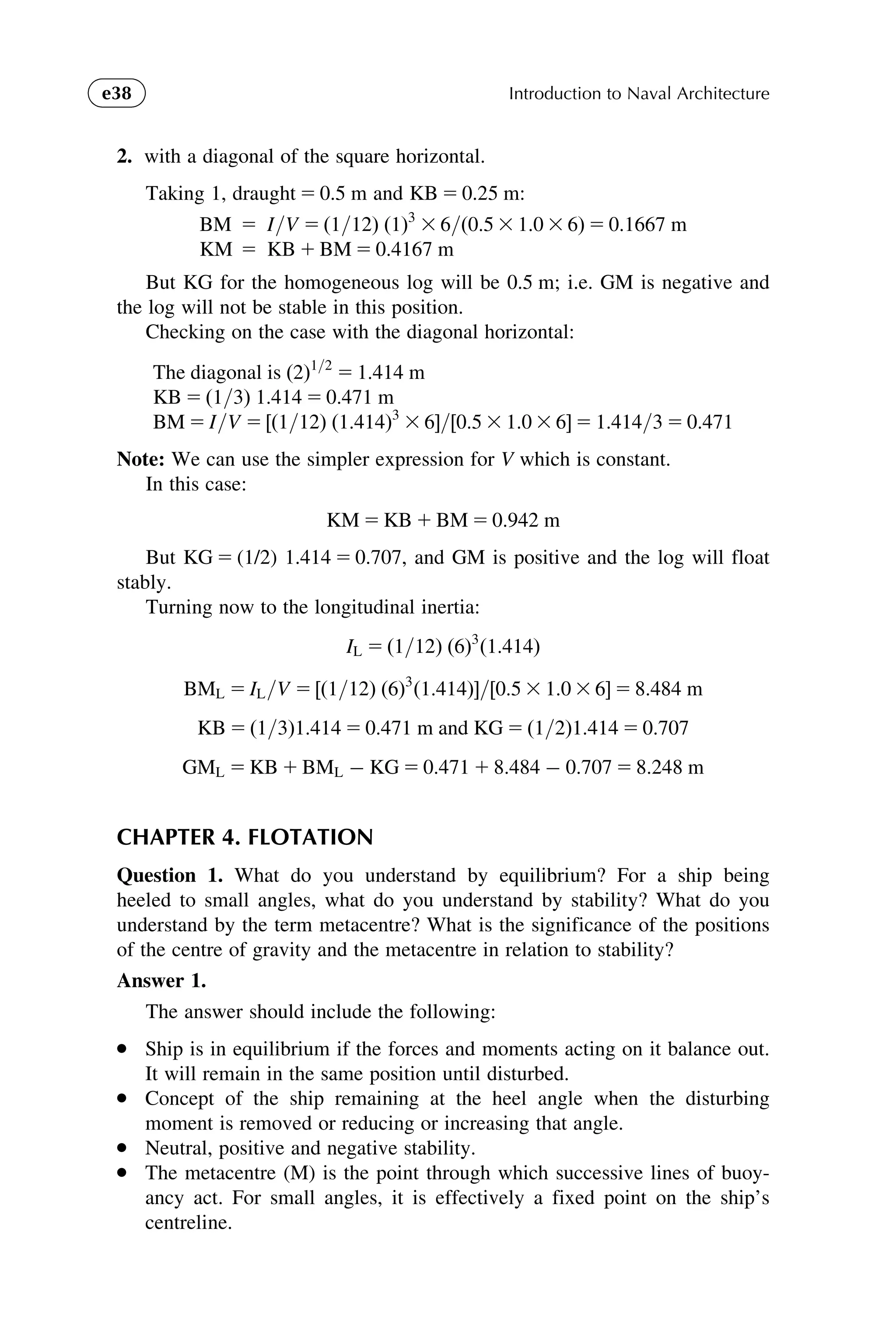 Introduction to Naval Architecture questions_and_answers. | PDF
