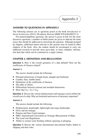 Introduction to Naval Architecture questions_and_answers. | PDF