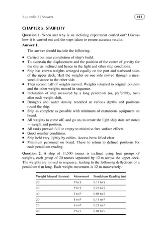 Introduction to Naval Architecture questions_and_answers. | PDF