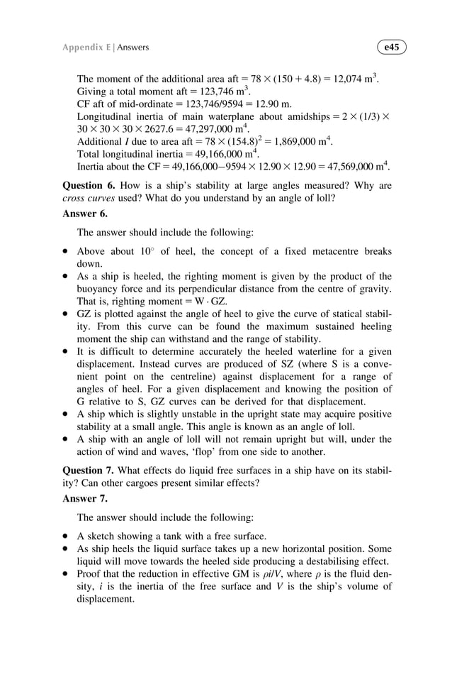 Introduction to Naval Architecture questions_and_answers. | PDF