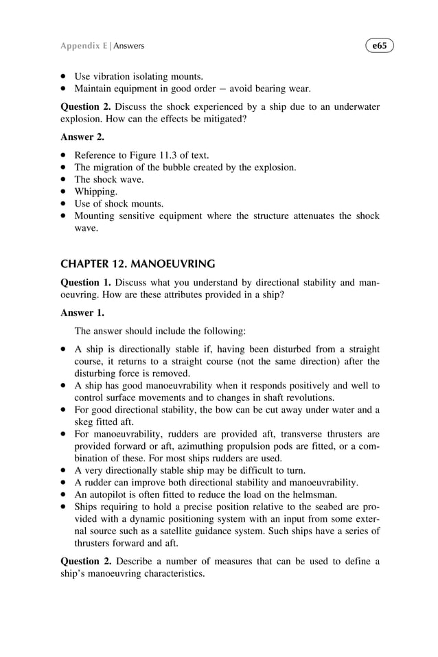 Introduction to Naval Architecture questions_and_answers. | PDF
