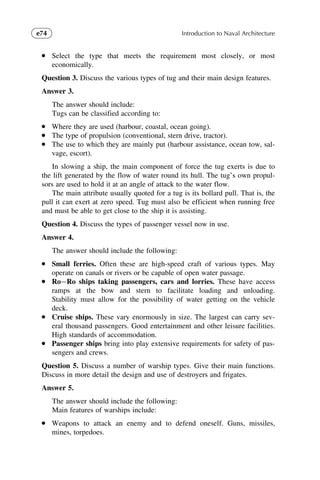 Introduction to Naval Architecture questions_and_answers. | PDF