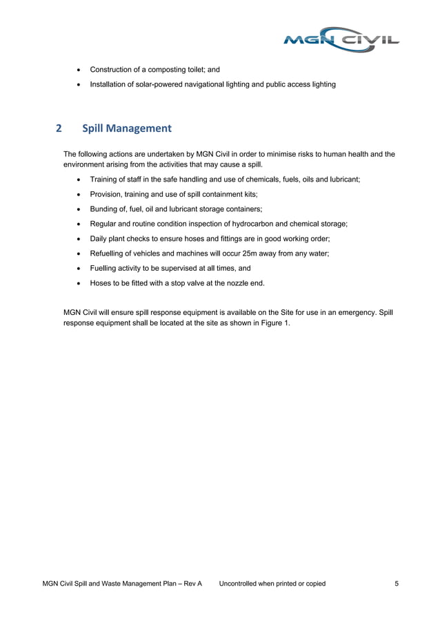 Appendix J Spill and Waste Management Plan.PDF