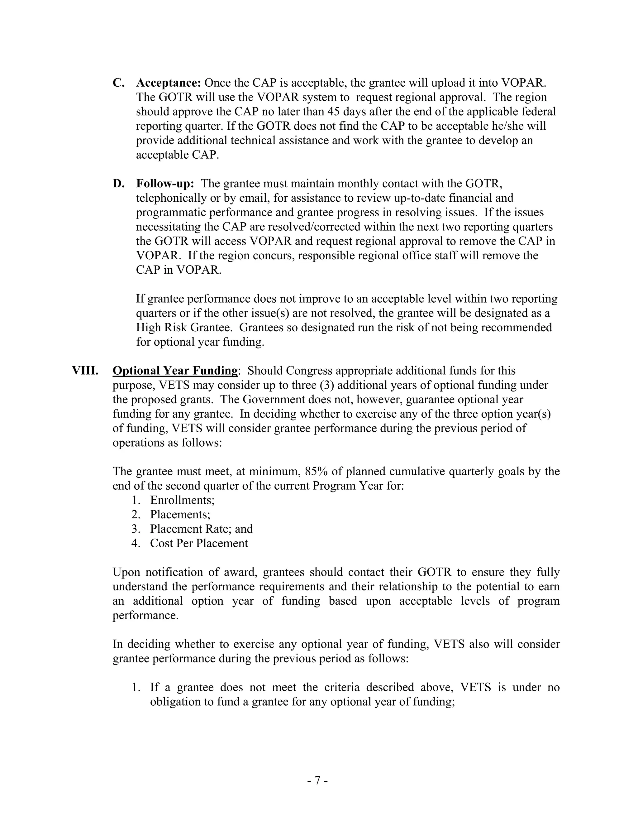 Veterans Program Letter | PDF