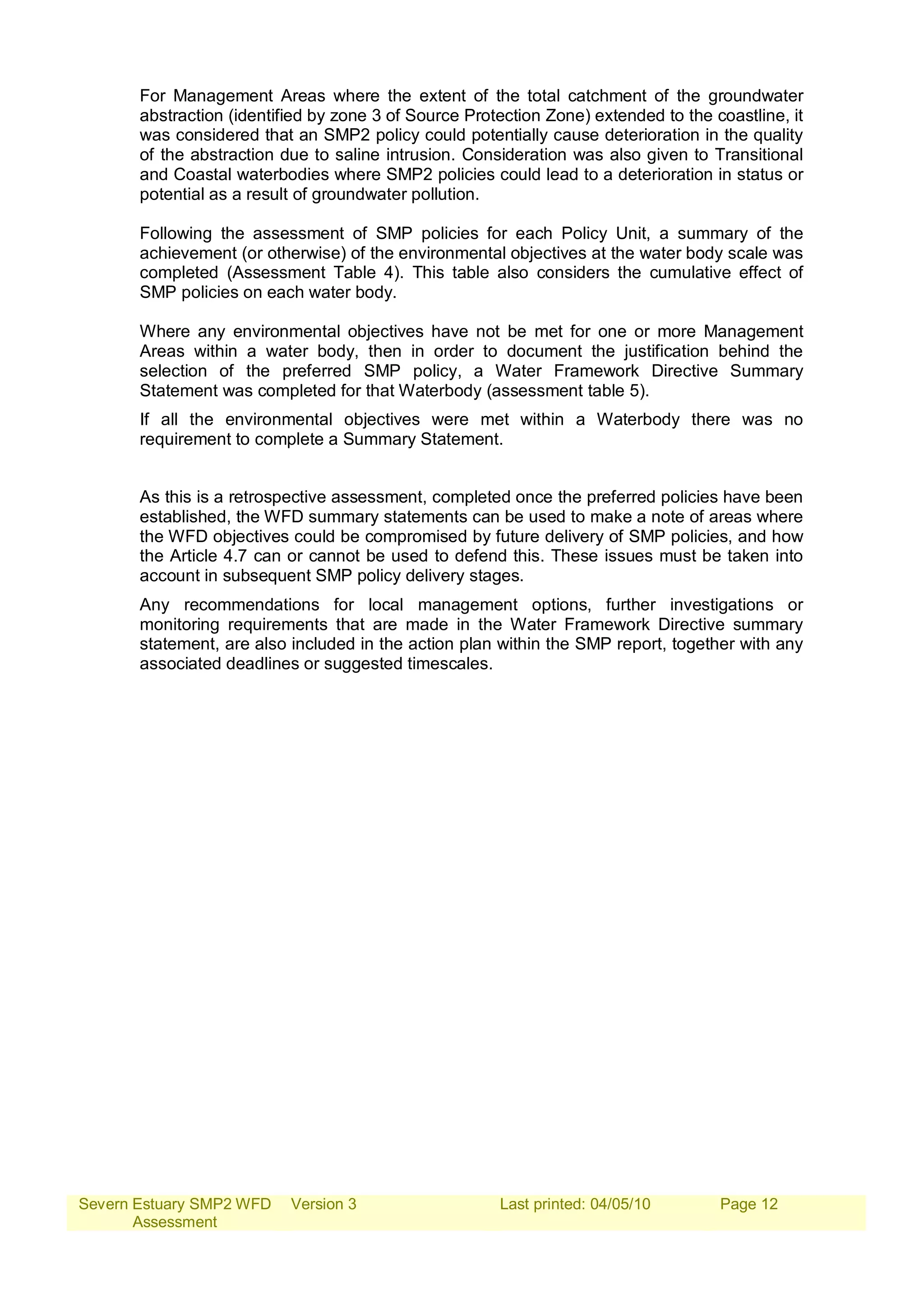 Appendix j wfd assessment final_dec2010 | PDF