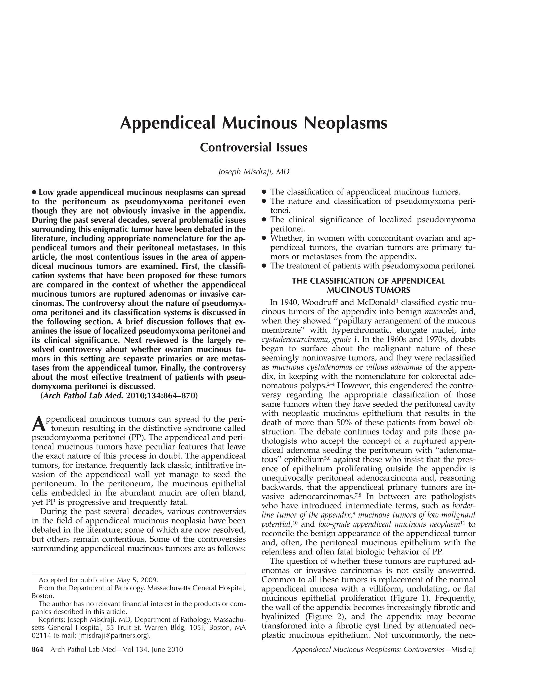 appendix mucinous tumores.pdf jkljkljkljlkjkljlkjlk | PDF