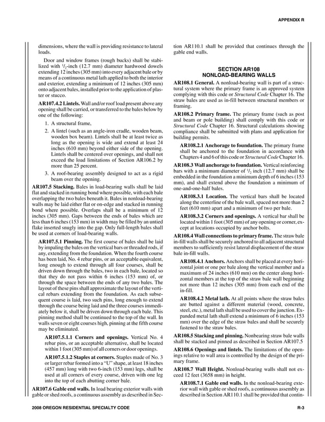 Appendix r straw bale structures | PDF