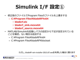 [bladeRF + MATLAB/Simulink] SDRデバイス利用の手引き | PDF
