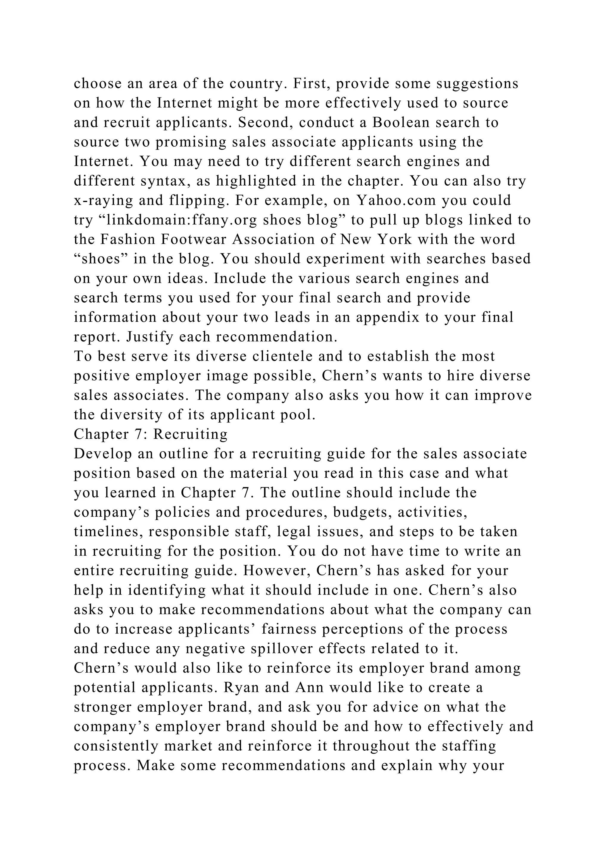 Appendix Strategic Staffing at Chern’s A Case StudyChern’s Comp.docx