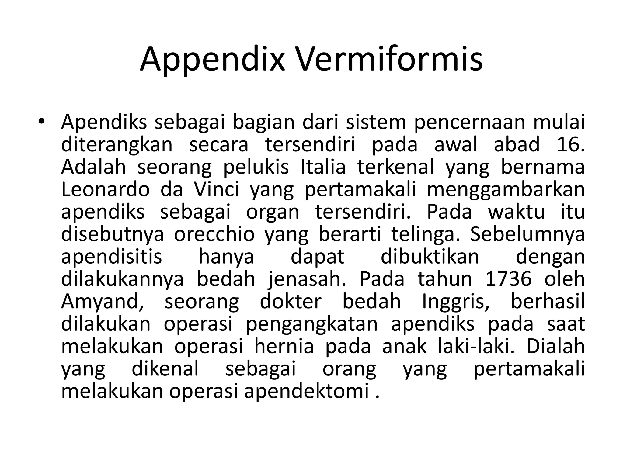 Appendix vermiformis | PPT