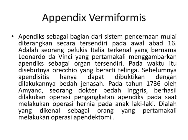 Appendix vermiformis | PPT