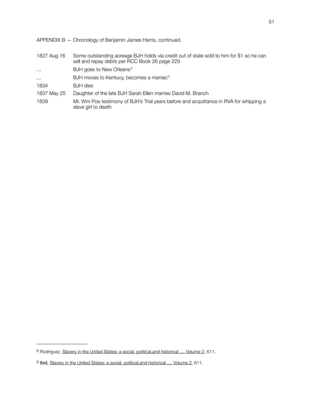 Appendix B: Harris Chronology | PDF