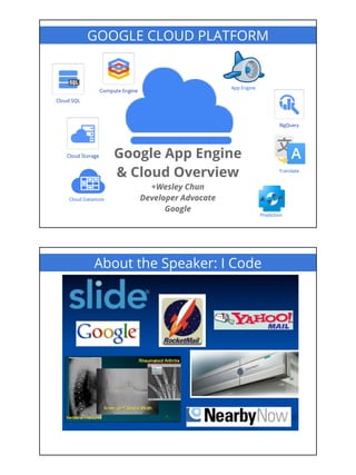 Google App Engine & Cloud Overview (DevFest 2013) | PDF