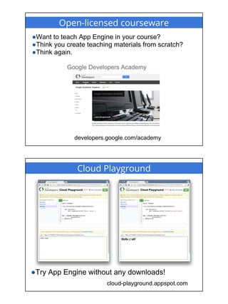 Google App Engine & Cloud Overview (DevFest 2013) | PDF
