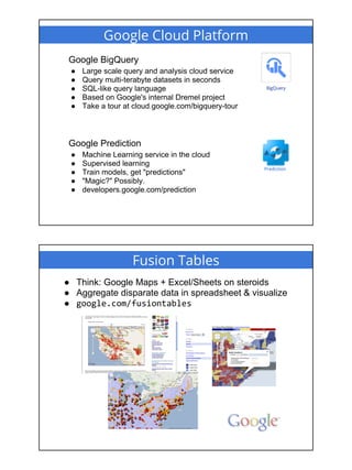Google App Engine & Cloud Overview (DevFest 2013) | PDF