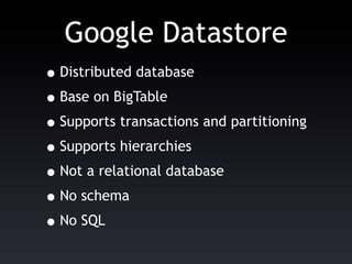 Google App Engine - exploiting limitations | PDF | Databases | Computer Software and Applications