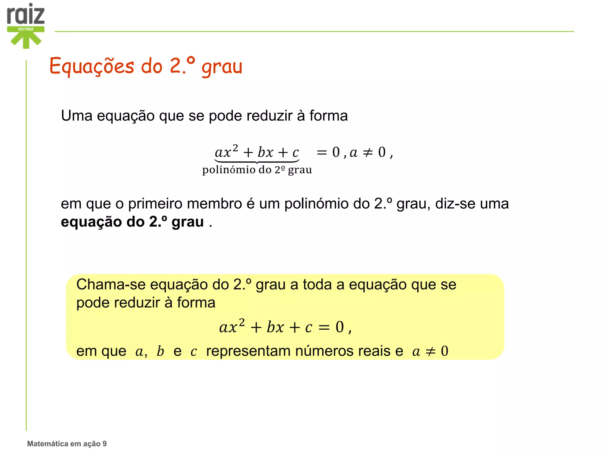App Equações do 1.º grau e do 2.º grau completas.pptx