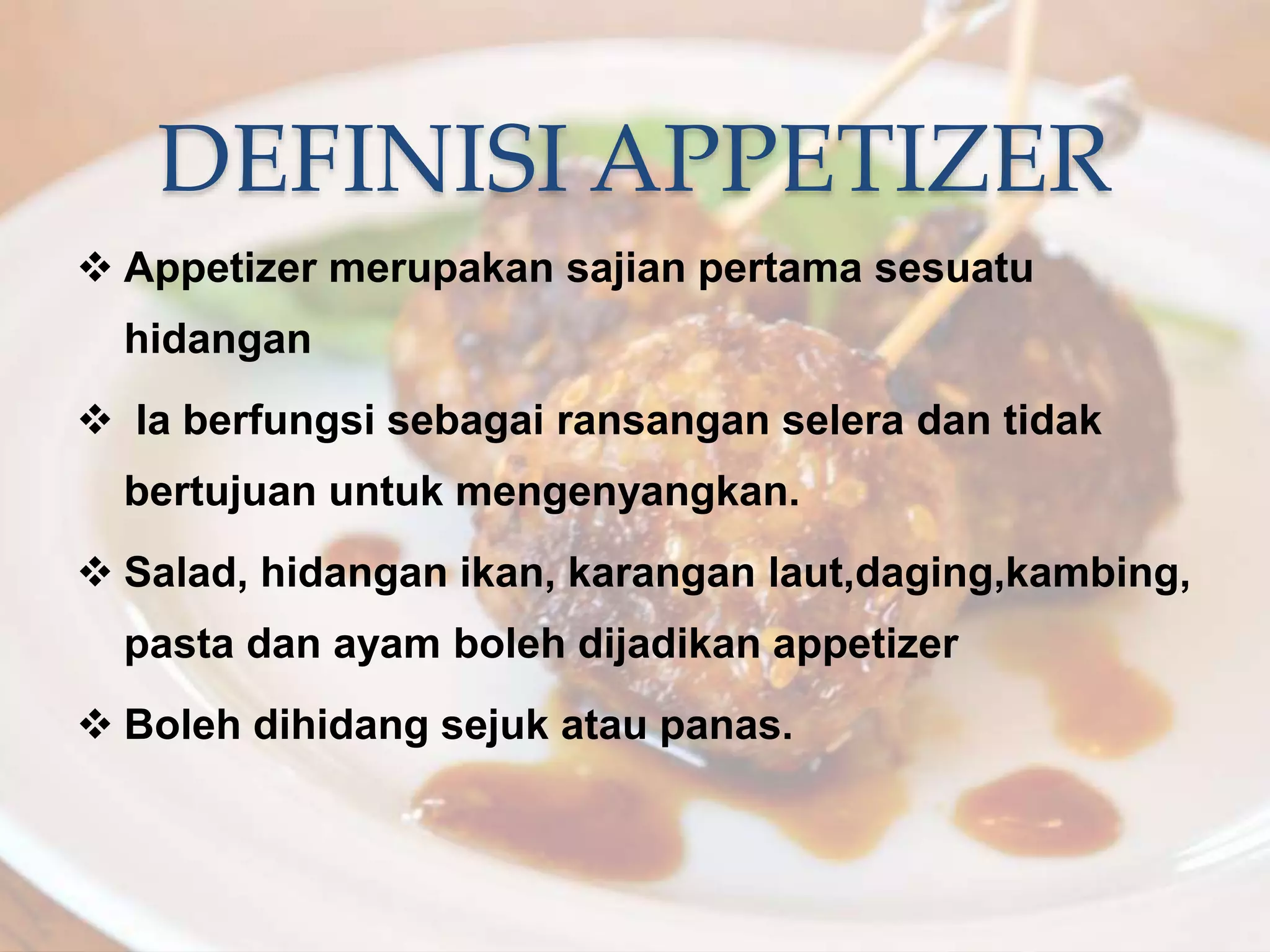 Appertizer production pp baru | PPTX
