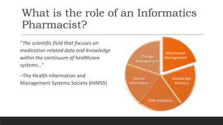 Intro to informatics pharmacist by Linus Lay | PPT