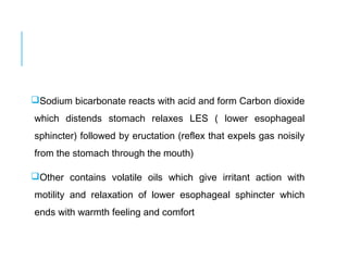 Digestants, appetite stimulants and suppressants, Carminatives | PPT