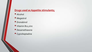 Appetite stimulants and suppressants-Anorexiants,Pharmacology | PPTX