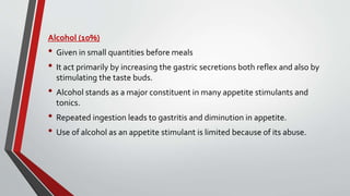 Appetite stimulants and suppressants-Anorexiants,Pharmacology | PPTX
