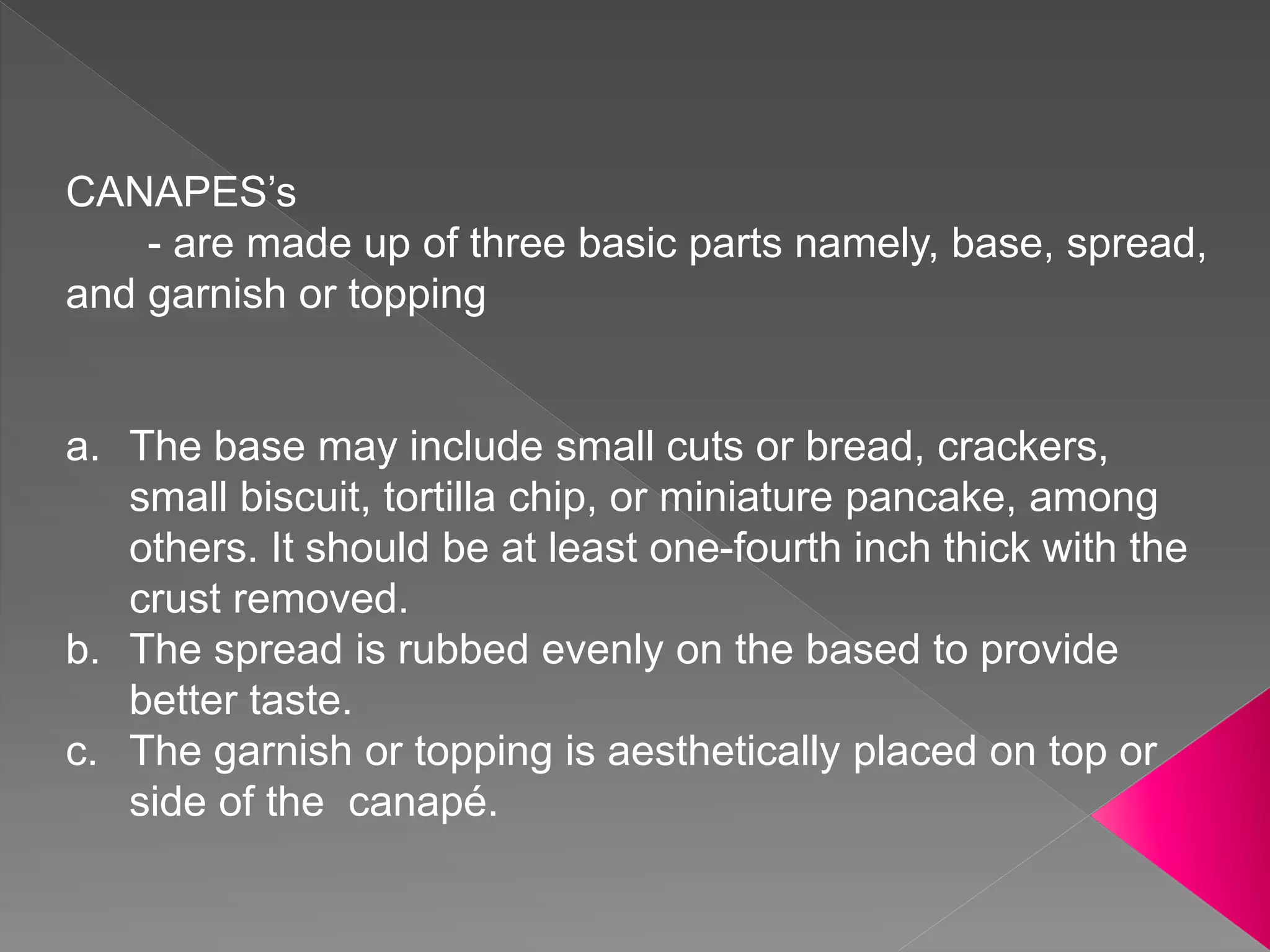 Appetizer (cookery) | PPTX