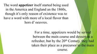 Appetizers | PPTX