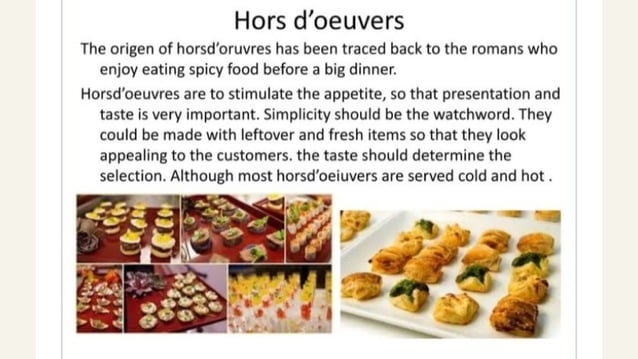 Preparing Appetizer and types of appetizer | PPT