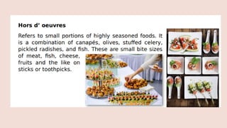APPETIZERS PPT NC II COOKERY FOR SHS DEP | PDF