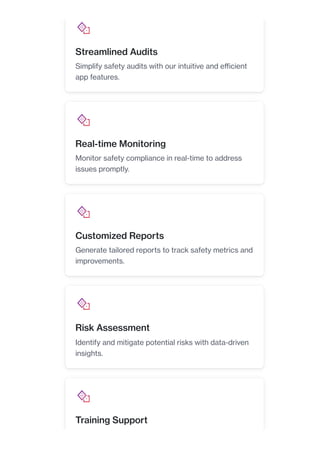 Comprehensive app for conducting safety audits in workplaces ...