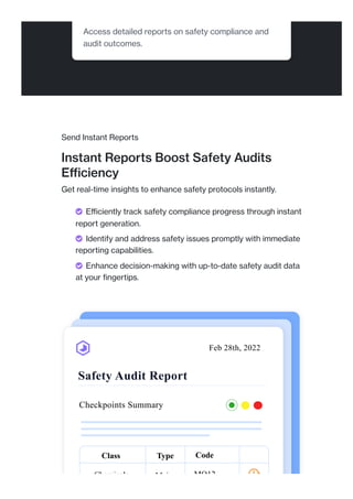 Comprehensive app for conducting safety audits in workplaces ...